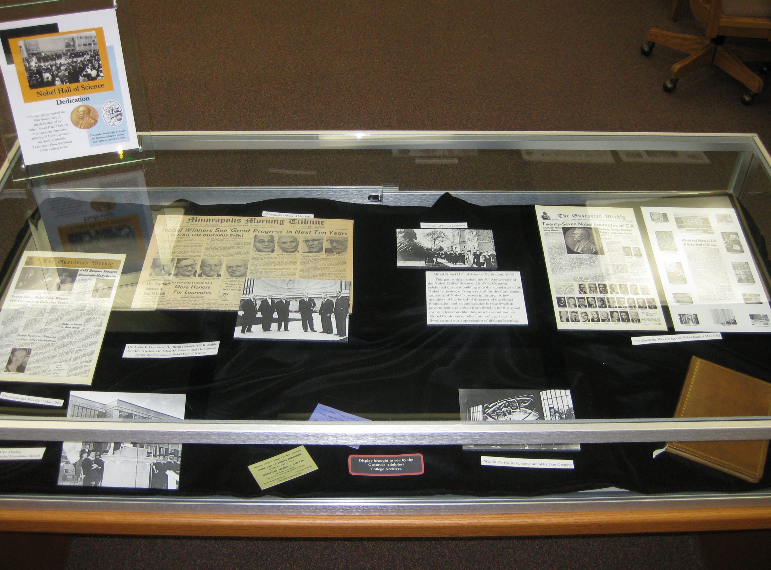 Alfred Nobel Hall of Science Dedication Display - Library